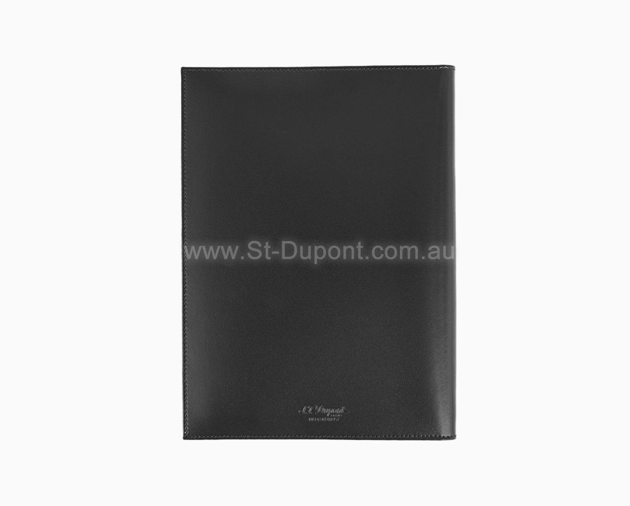 S.T. Dupont New Zealand. NOTEBOOK COVER SMOOTH LEATHER A5 BLACK