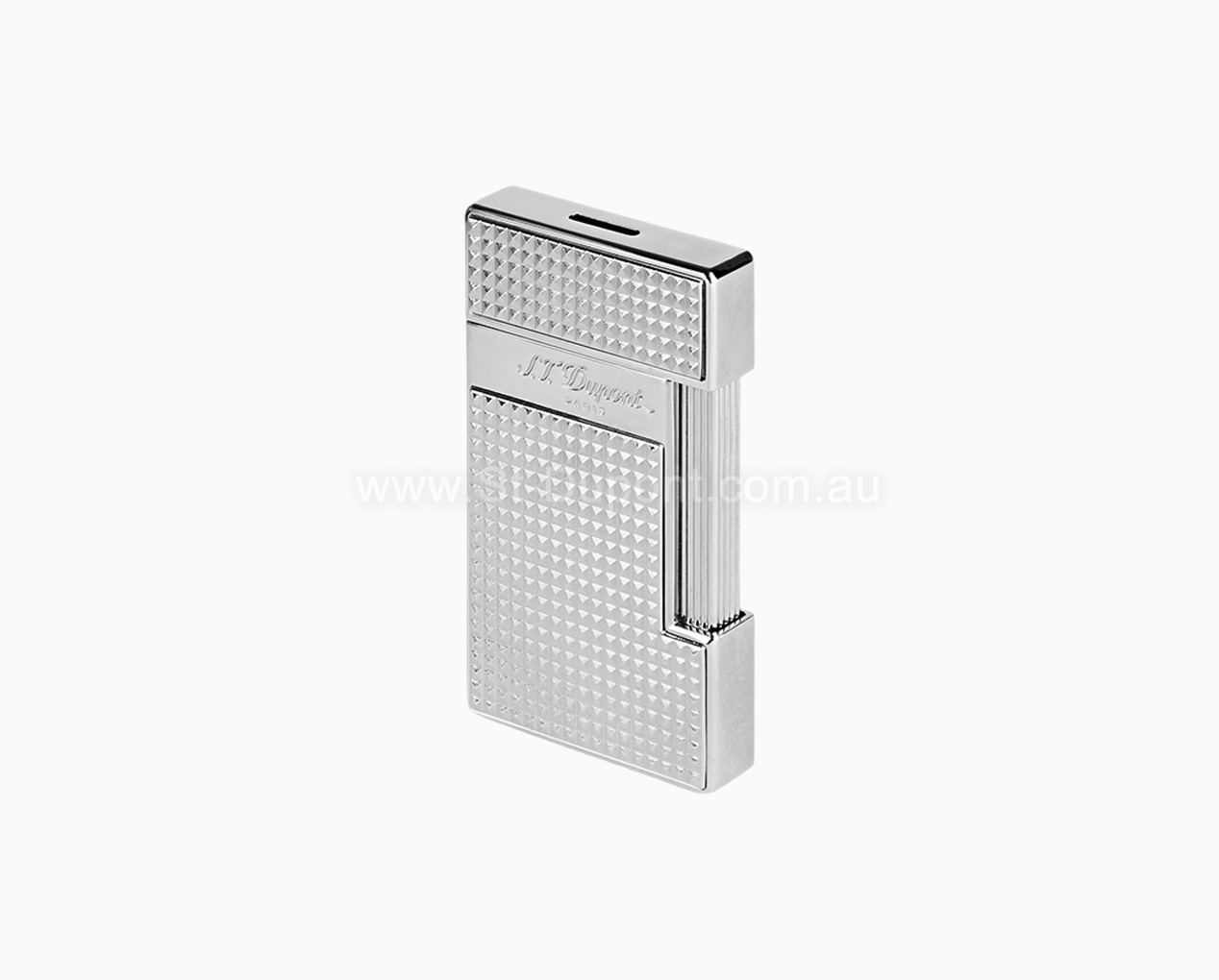 S.T. Dupont New Zealand. Slimmy Diamond-Point Silver Lighter