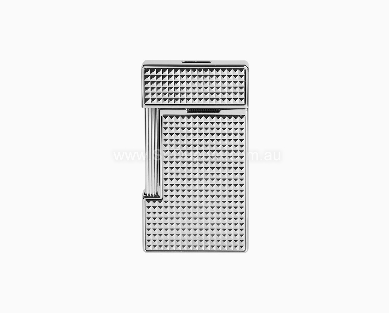 S.T. Dupont New Zealand. Slimmy Diamond-Point Silver Lighter
