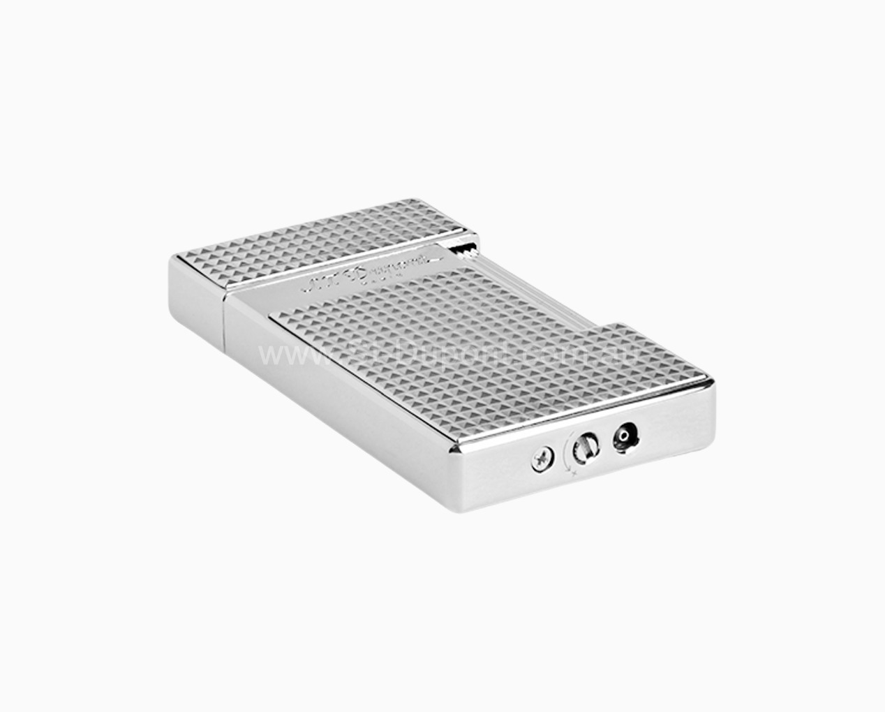 S.T. Dupont New Zealand. Slimmy Diamond-Point Silver Lighter