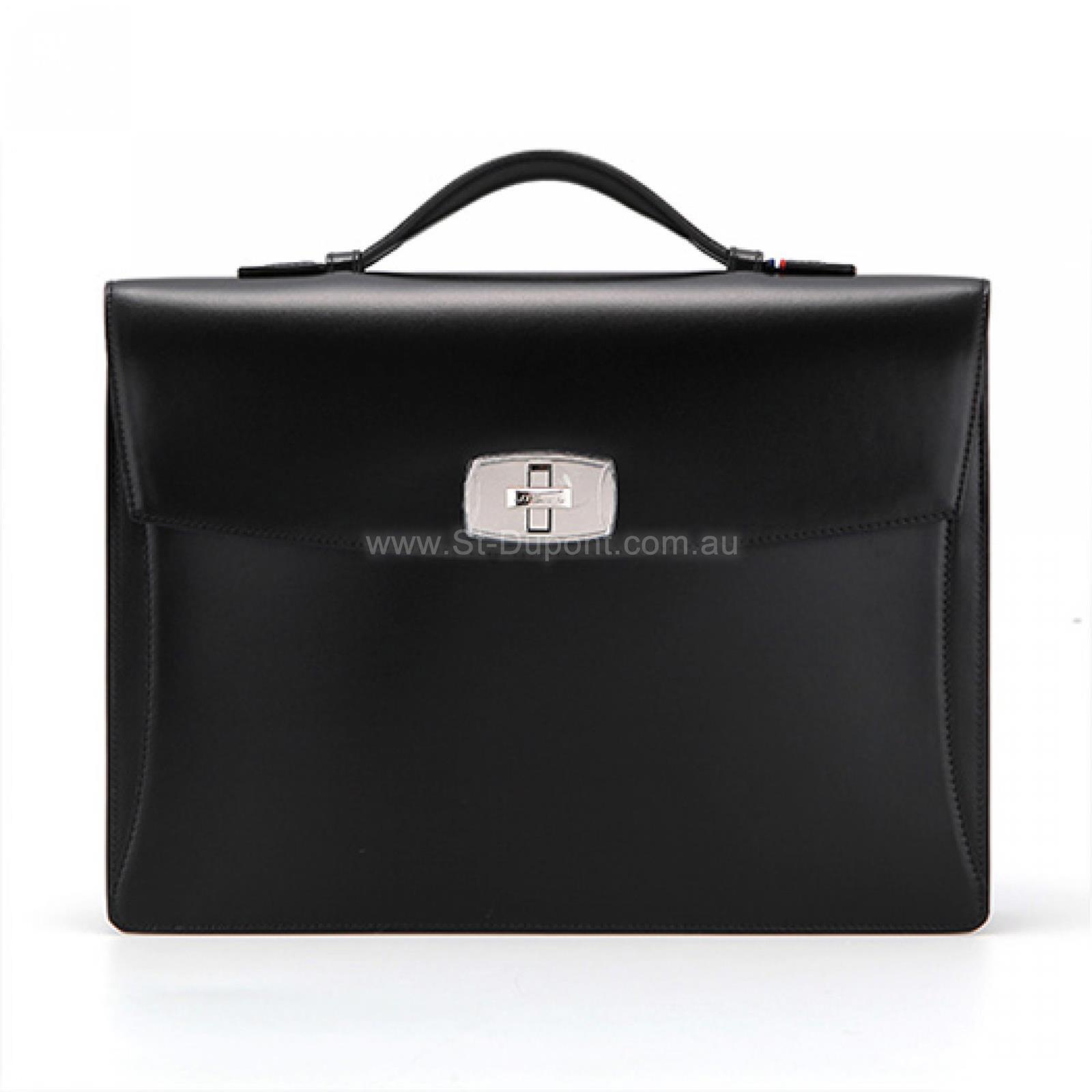 S.T. Dupont New Zealand. TOURNIQUET BRIEFCASE, LINE D LEATHER