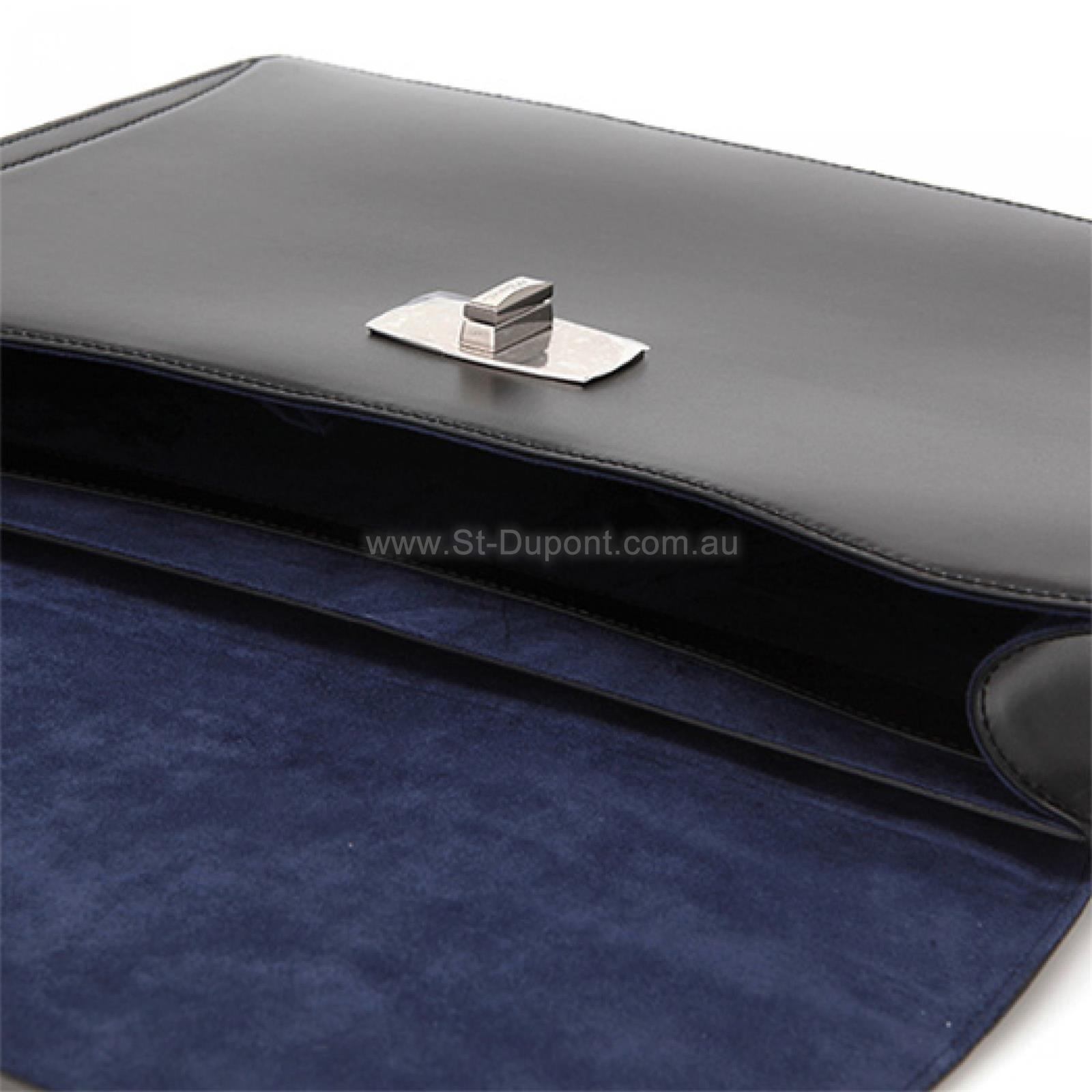 S.T. Dupont New Zealand. TOURNIQUET BRIEFCASE, LINE D LEATHER