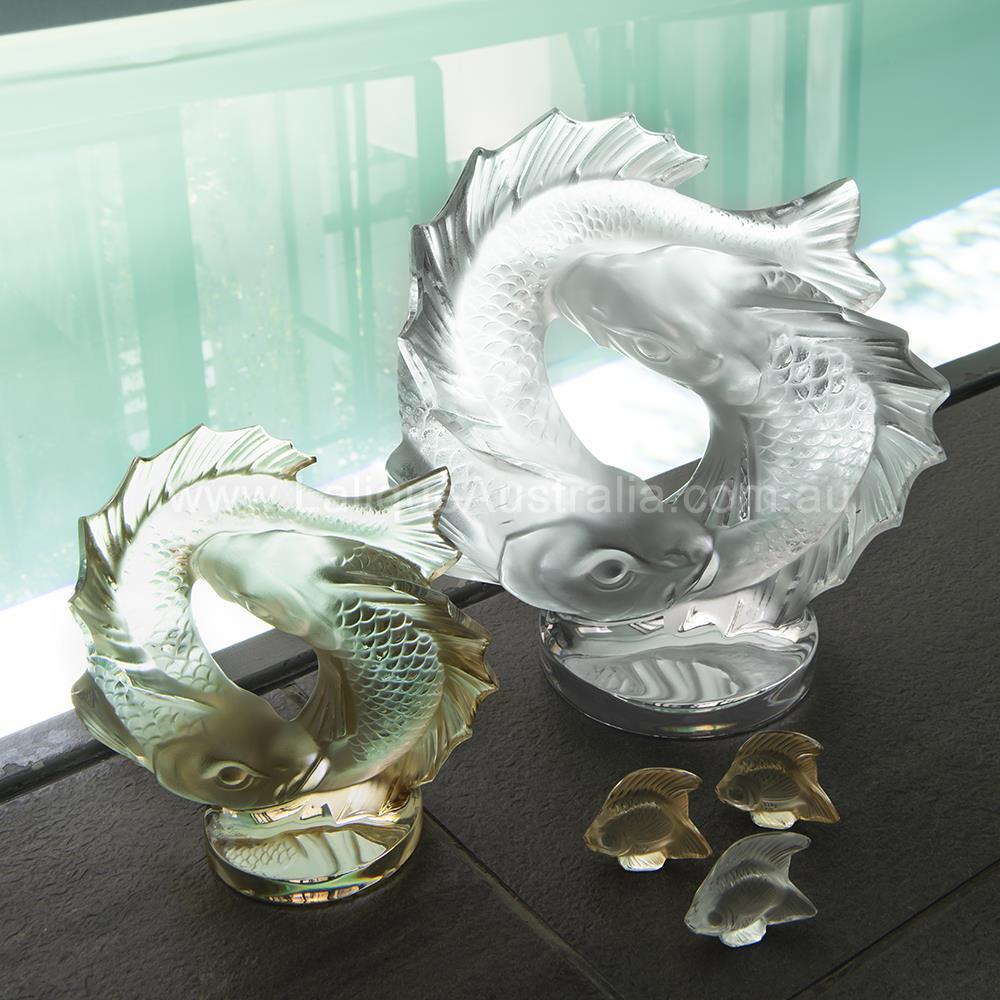 Lalique New Zealand. DOUBLE FISH LARGE SCULPTURE
