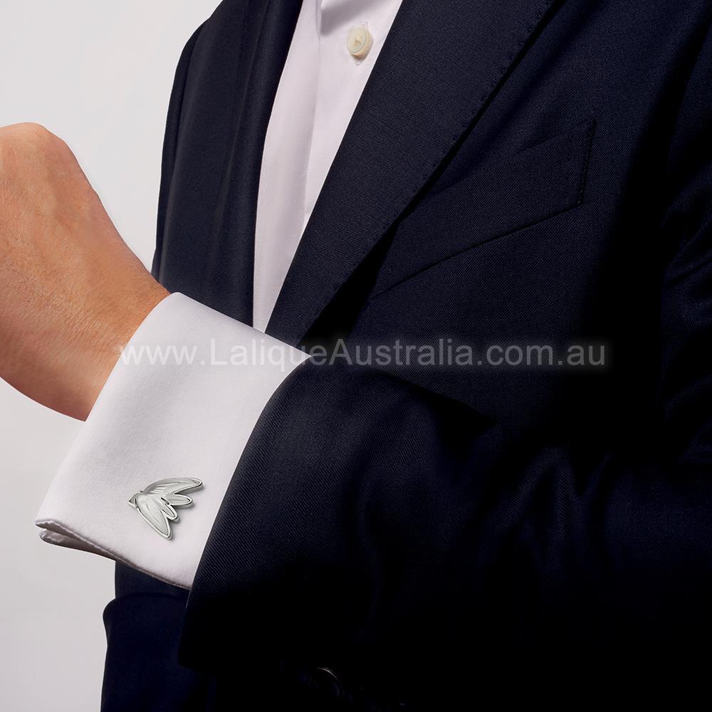 Lalique New Zealand. HIRONDELLE CUFFLINKS