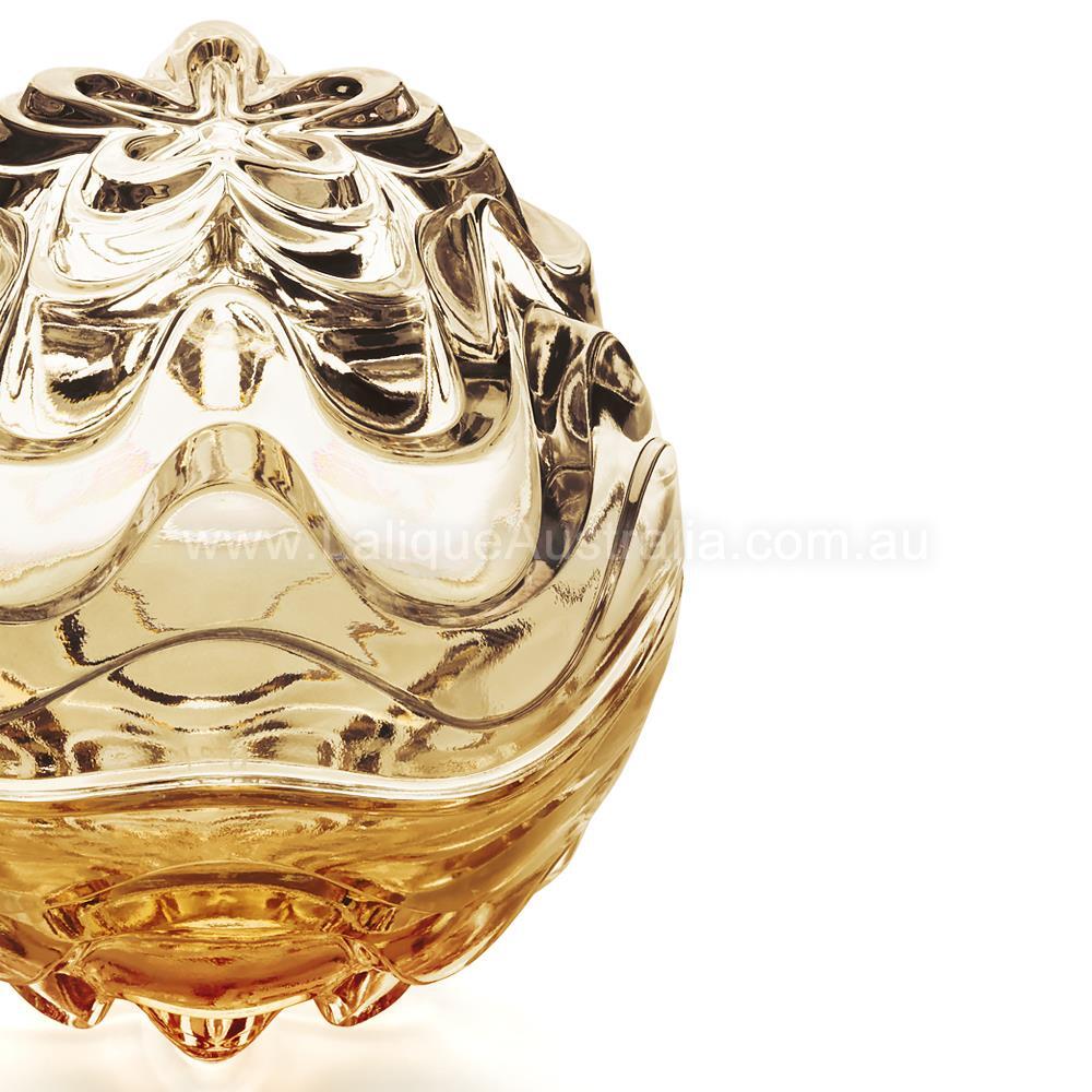 Lalique New Zealand. VIBRATION BOX (GOLD LUSTER)